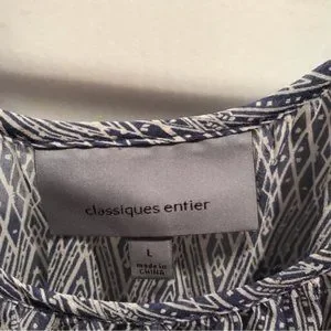 Classiques Entier | Tops | Classiques Entier Silk Blouse Blue Geometric ...